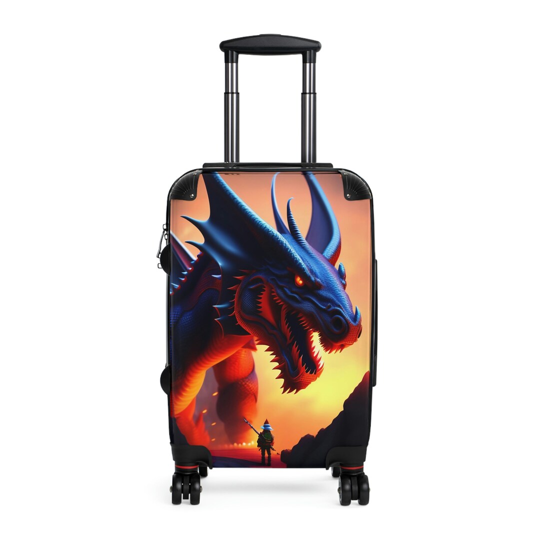 Personalized Travel Suitcase With an Impressive Dragon Ideal for ...