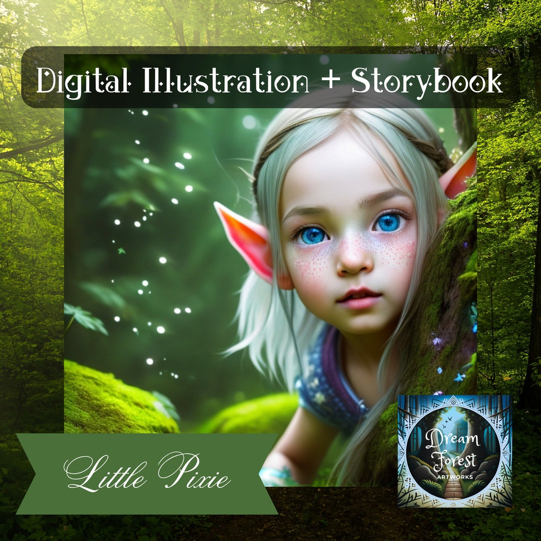 Fantasy Art Pixie High Quality Digital Download PNG, PDF Illustration ...