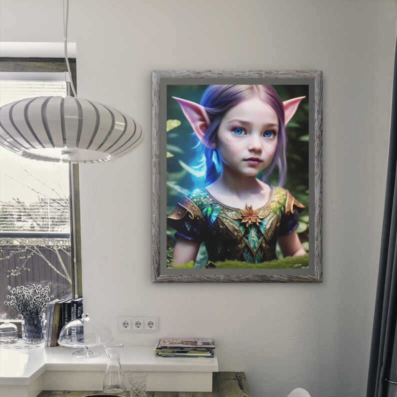 PRINTABLE Fantasy Art Elf Mythological Character Hyper Realism High ...