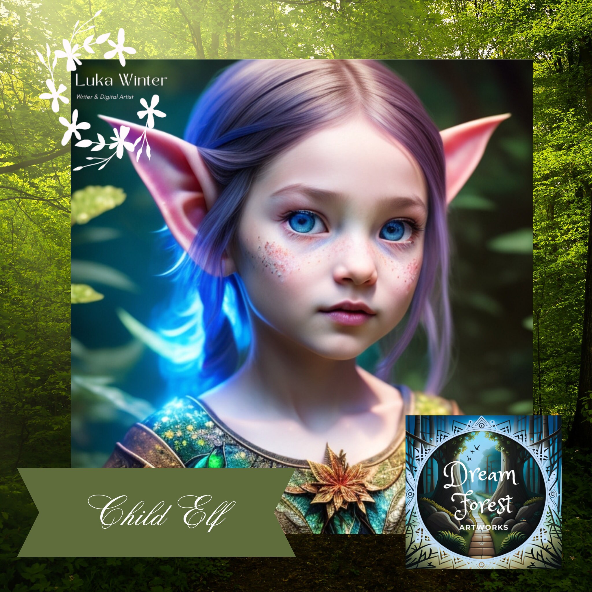 PRINTABLE Fantasy Art Elf Mythological Character Hyper Realism High ...