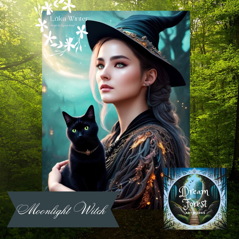 Dark Fantasy Art Witch High Quality Digital Download PNG, PDF ...