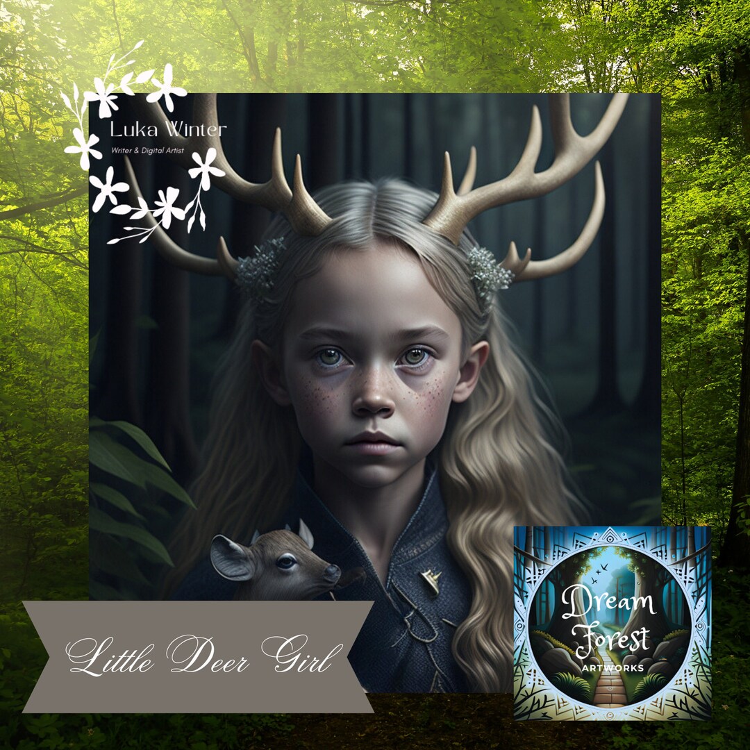 PRINTABLE Fantasy Art Faun Mythological Character Hyper Realism High ...