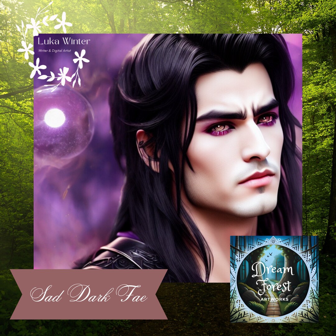 PRINTABLE Dark Fantasy Art Fae Mythological Character Hyper Realism ...