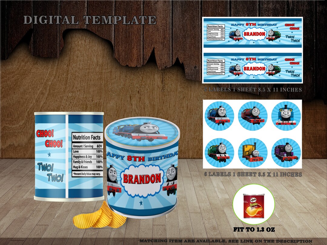 Thomas the Train Pringles Train Chip Pringles Train Labels - Etsy