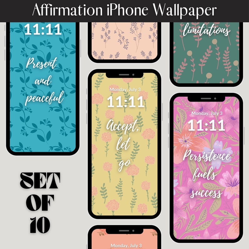 Inspirational Phone Wallpaper Digital Download, Affirmation Wallpaper ...