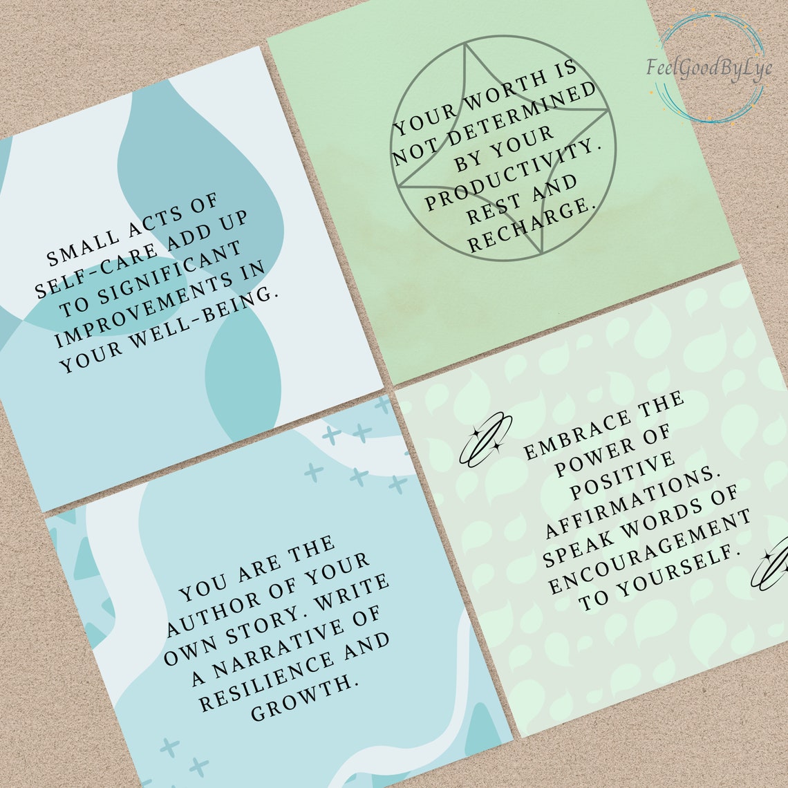 Mental Health Instagram Post Templates, Wellness Posts, Canva Templates ...