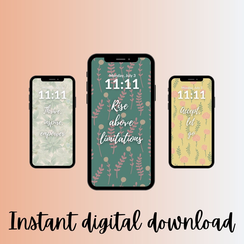 Inspirational Phone Wallpaper Digital Download, Affirmation Wallpaper ...