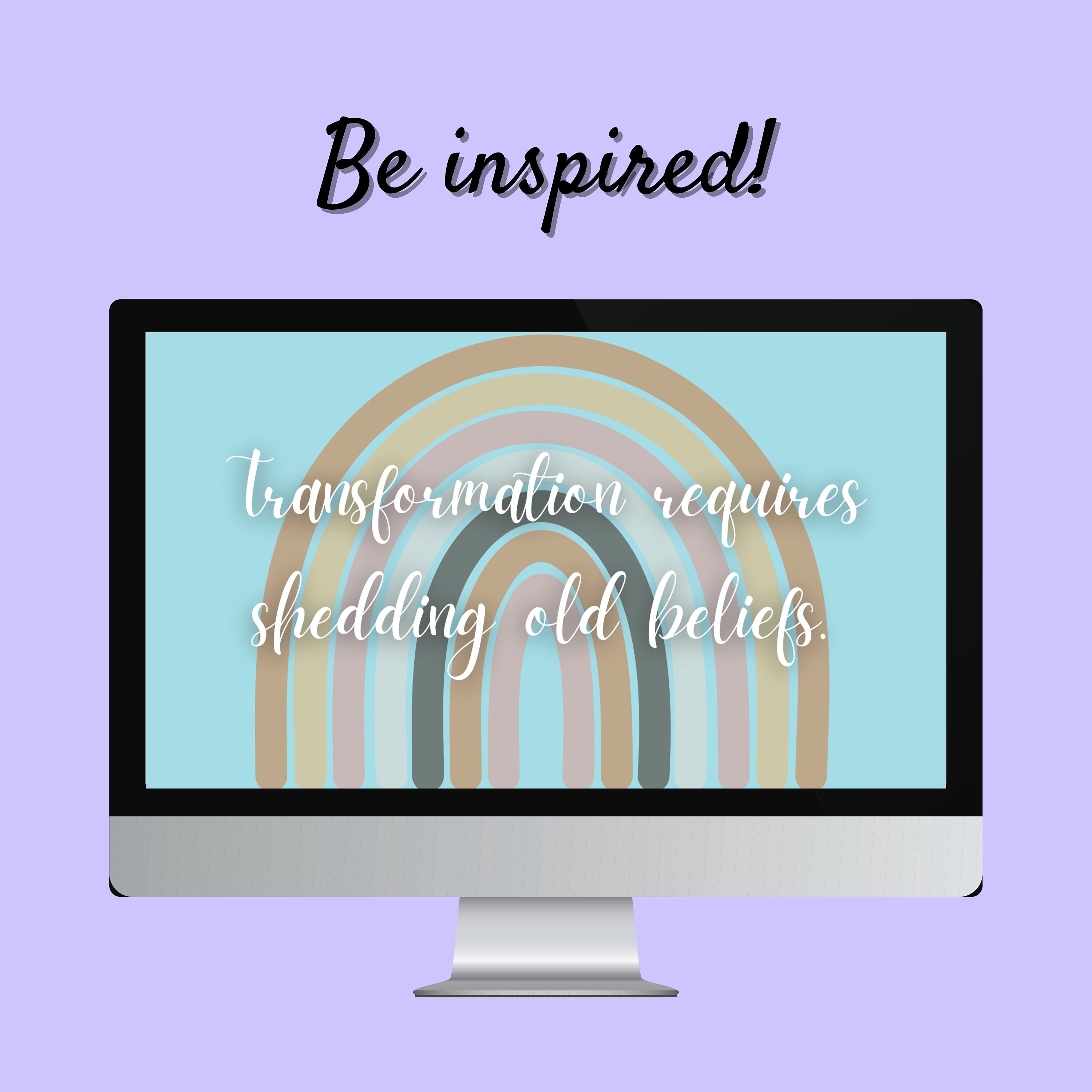 Boho Quote Desktop Wallpaper, Art Deco Wallpaper, Inspirational Quotes ...