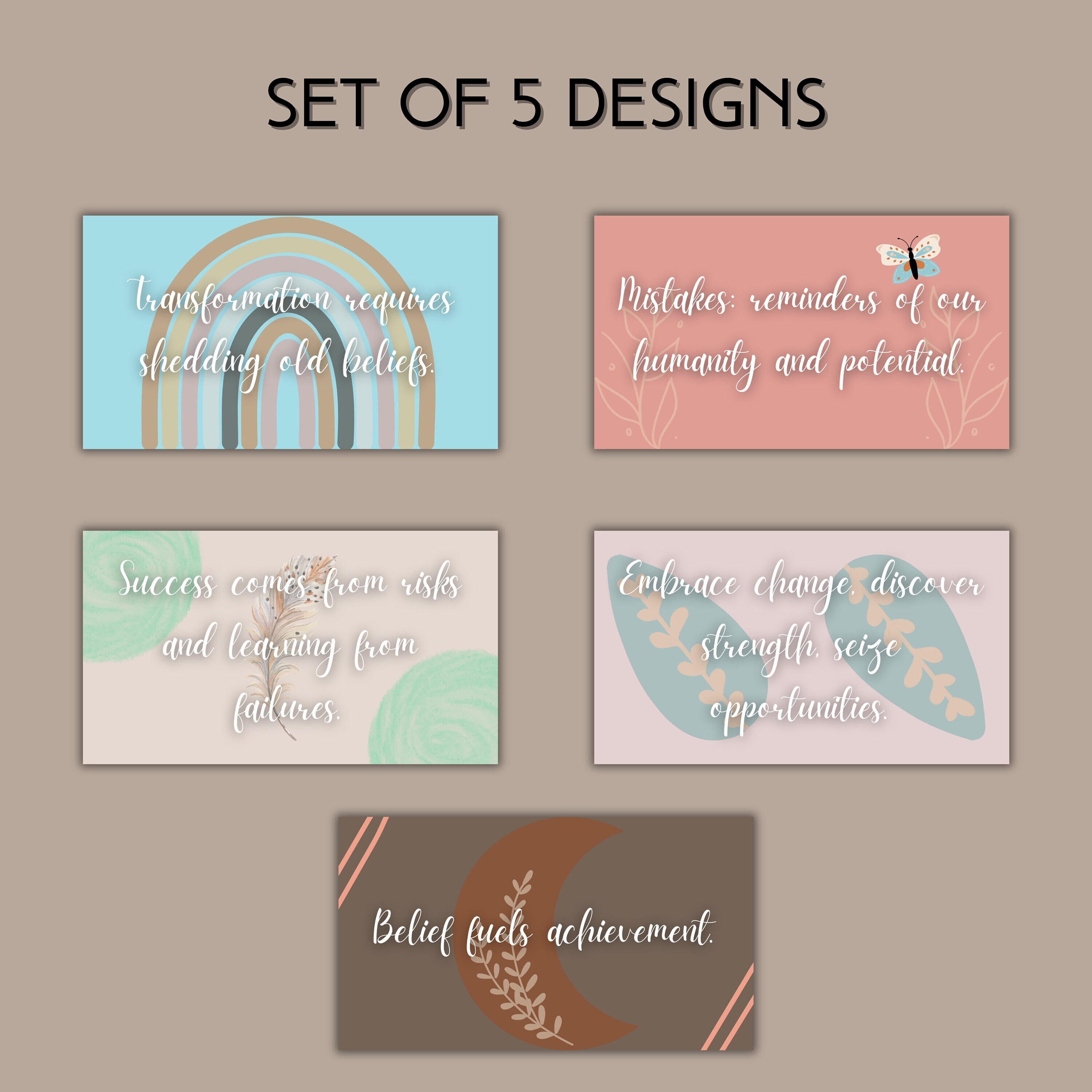 Boho Quote Desktop Wallpaper Art Deco Wallpaper - Etsy