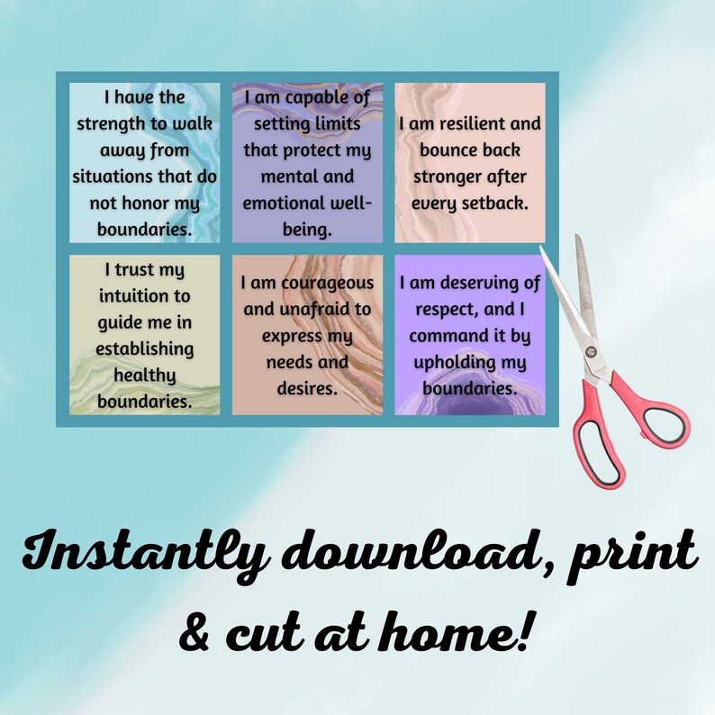 Printable Affirmation Cards Printable Kindness Cards Daily Affirmations ...