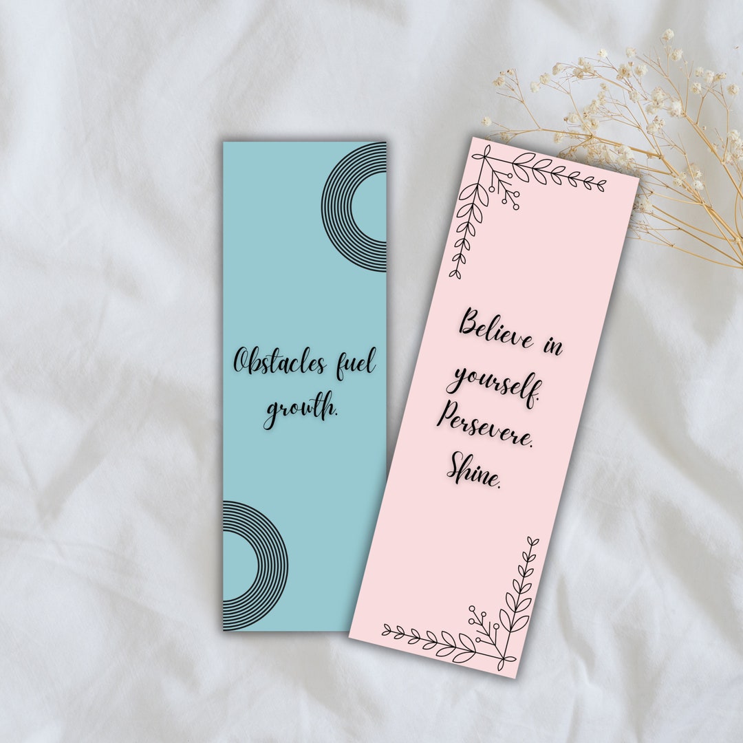 Printable Bookmark Set, Cute Bookmarks, Affirmation Bookmarks, Unique ...