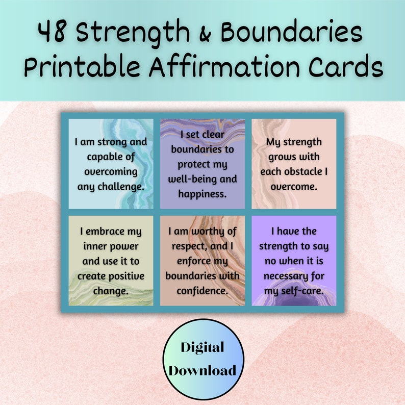 Printable Affirmation Cards Printable Kindness Cards Daily Affirmations ...