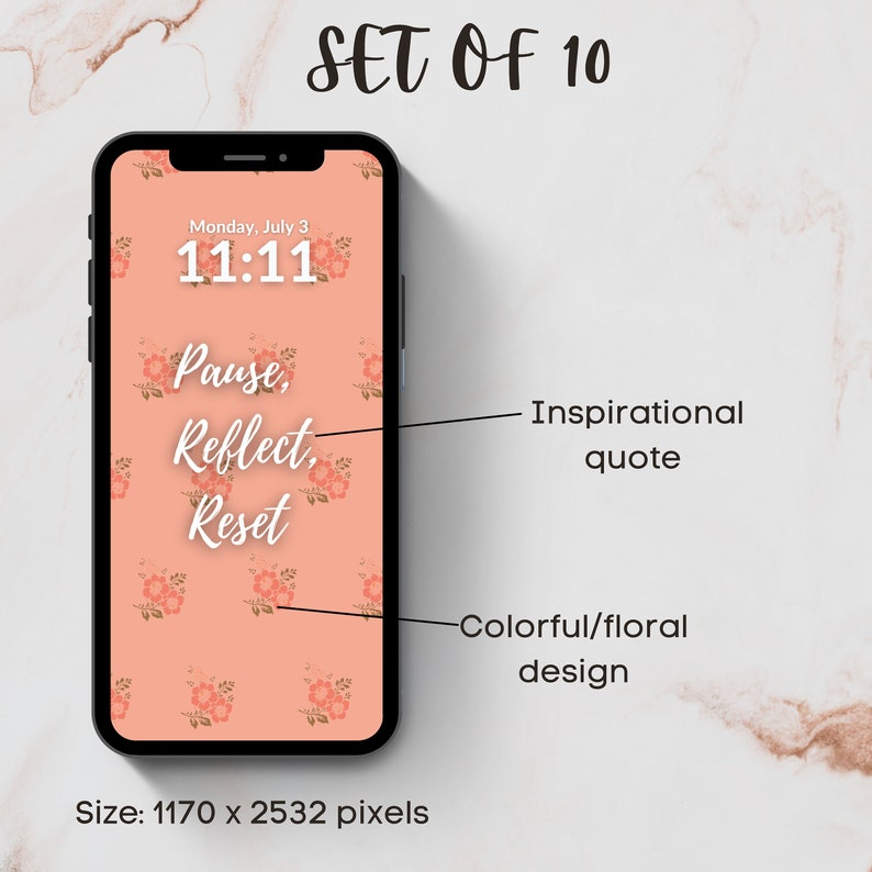 Inspirational Phone Wallpaper Digital Download, Affirmation Wallpaper ...