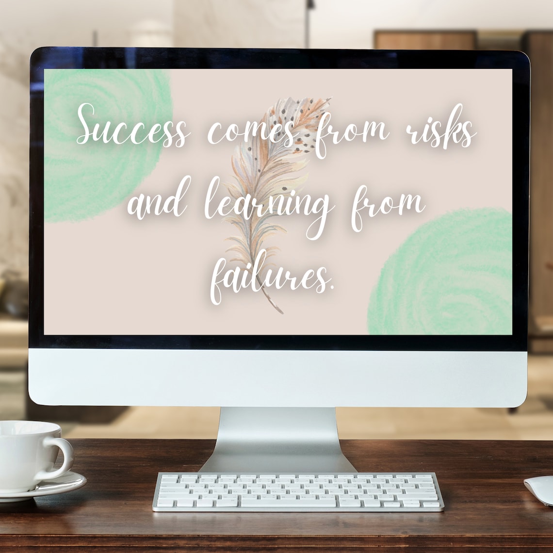 Boho Quote Desktop Wallpaper, Art Deco Wallpaper, Inspirational Quotes ...