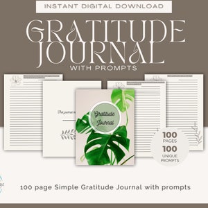 Digital Gratitude Journal With Prompts Simple Digital Journal 100 Page ...