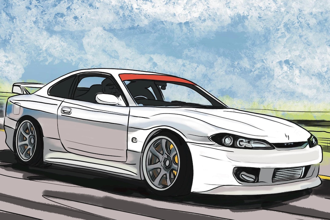 Digital Download/ Line Drawing Nissan 240sx Hatchback! Use as a Render ...