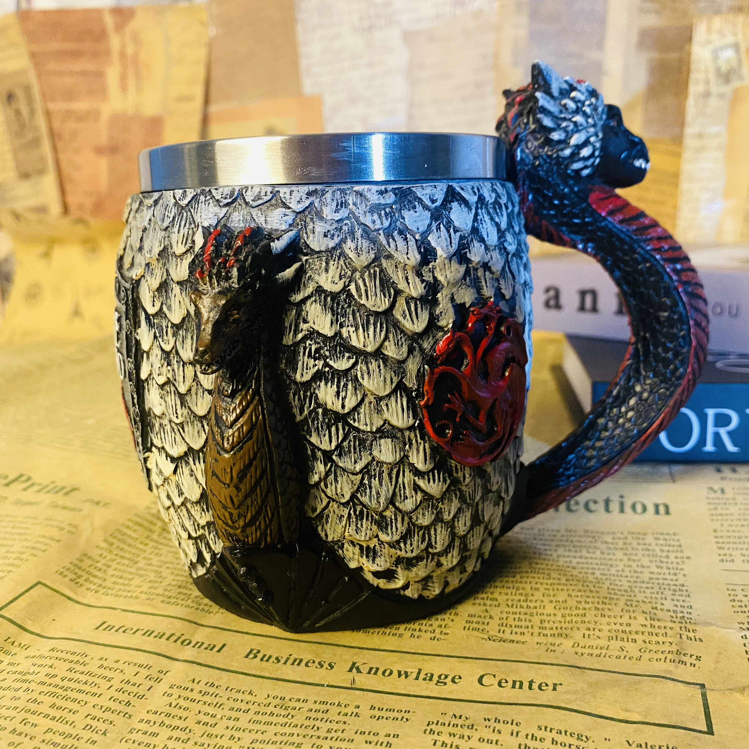 Fire Blood Dragon Mug, Beer Glass, Entitlement Lovers, Beer Lover Gifts ...