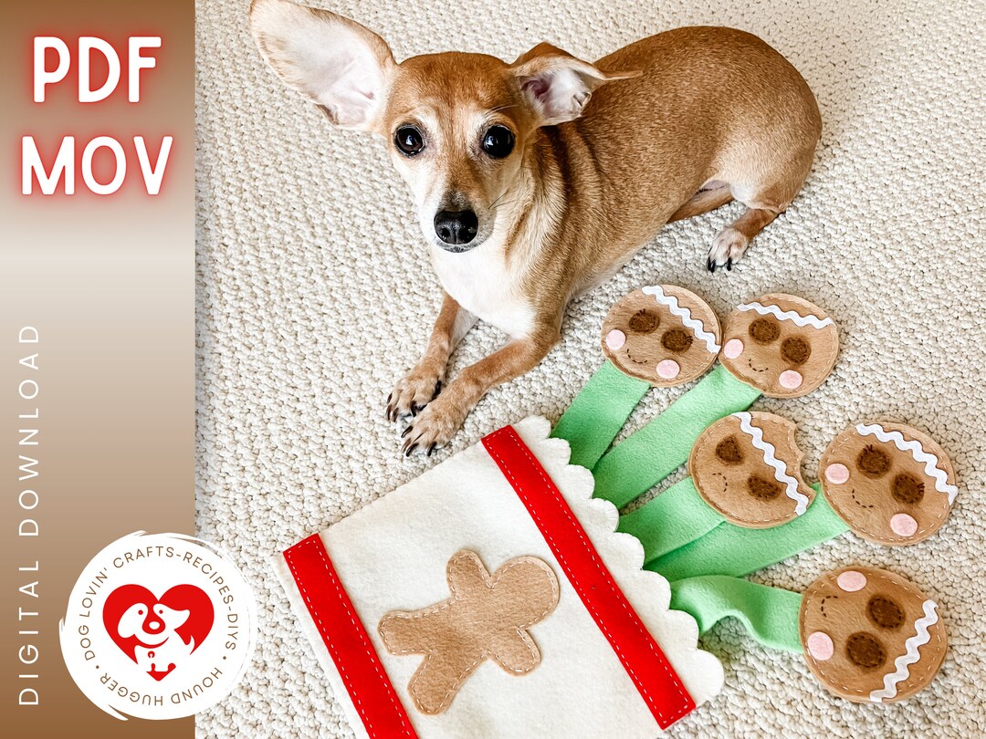 Snuffle Dog Toy Gingerbread Cookies, Digital Download PDF Pattern, DIY ...