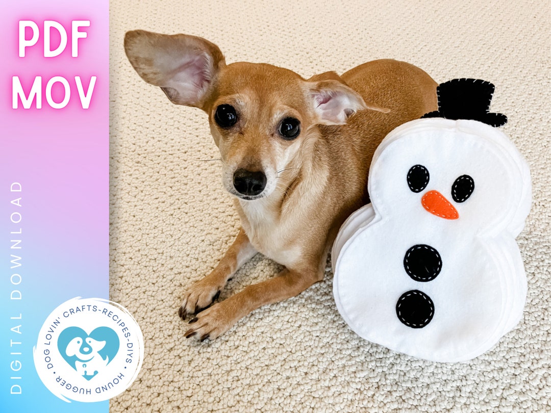Snuffle Dog Toy Snowman, Digital Download PDF Pattern, DIY Craft, Treat ...