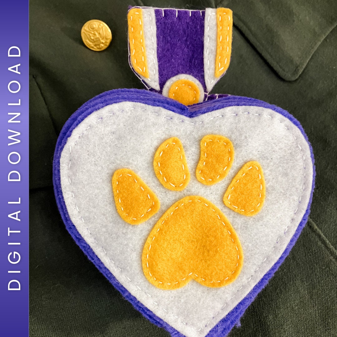 Snuffle Dog Toy Purple Heart, Digital Download PDF Pattern, DIY Craft ...