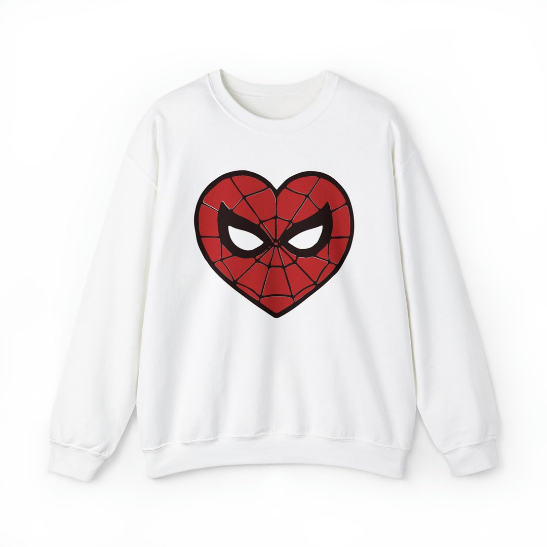 Spider-man Spidey Heart Crewneck Sweatshirt - Etsy