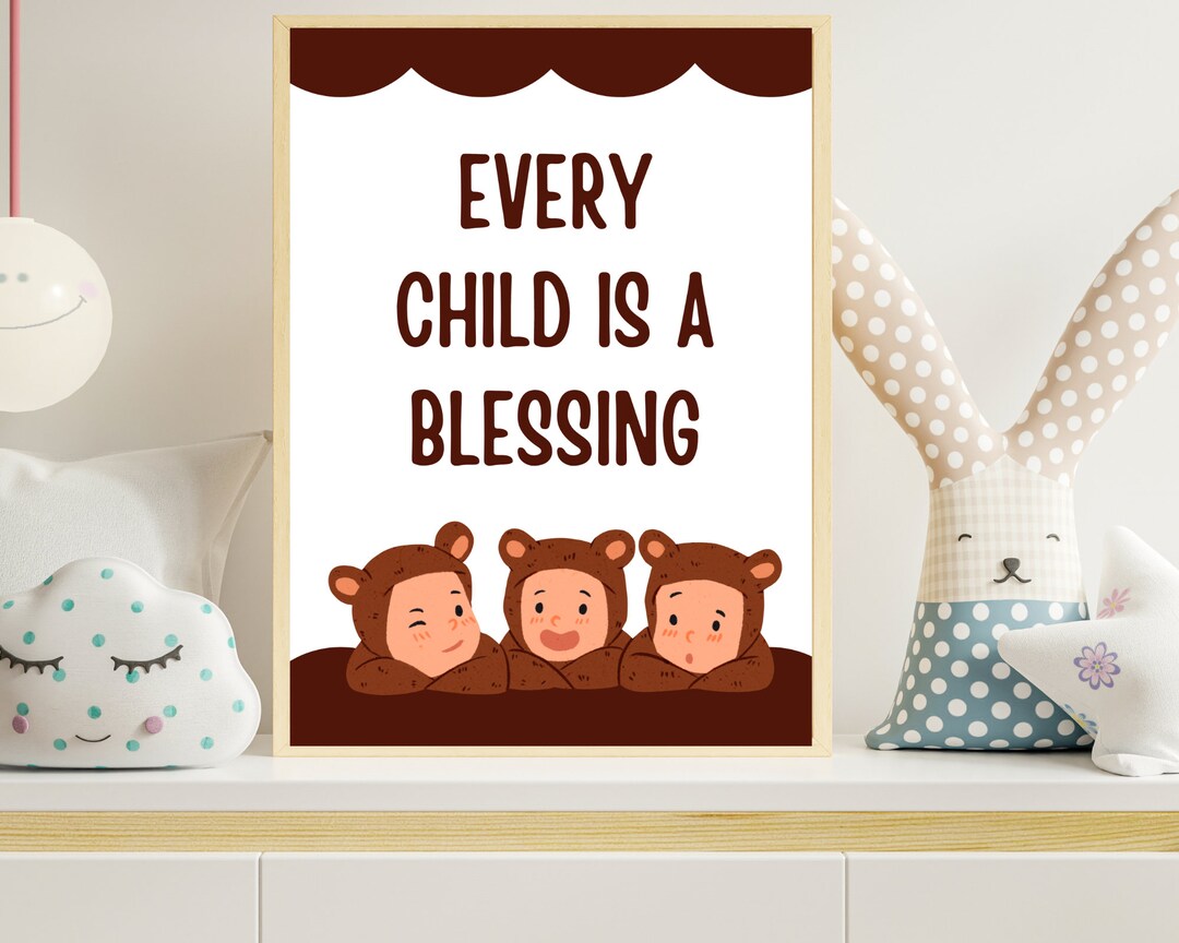 Every Child is a Blessing Editable Wall Art Office Digital Printable ...
