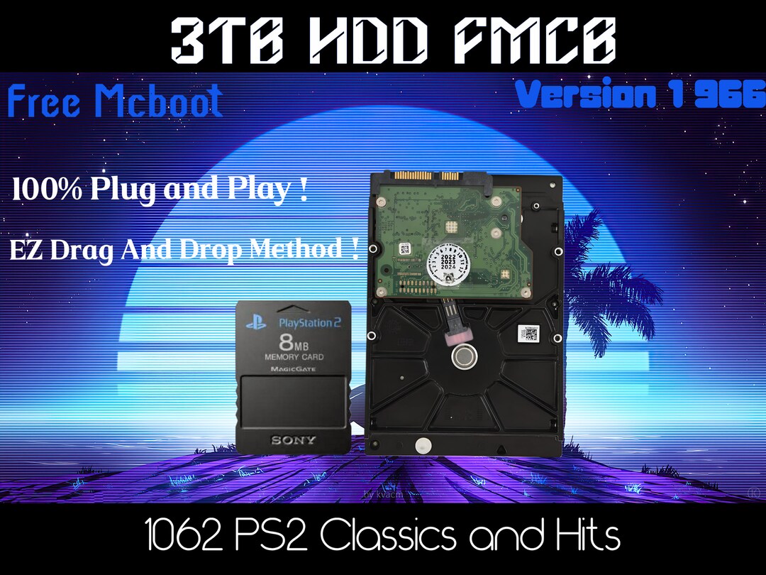 Free Mcboot FMCB PS2 3TB and 8MB Memory Card 1062 Games Pre-installed ...