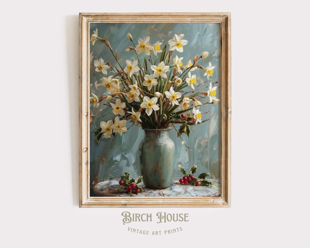 December Birth Month Flower Wall Art | Birth Flower Print | Narcissus ...