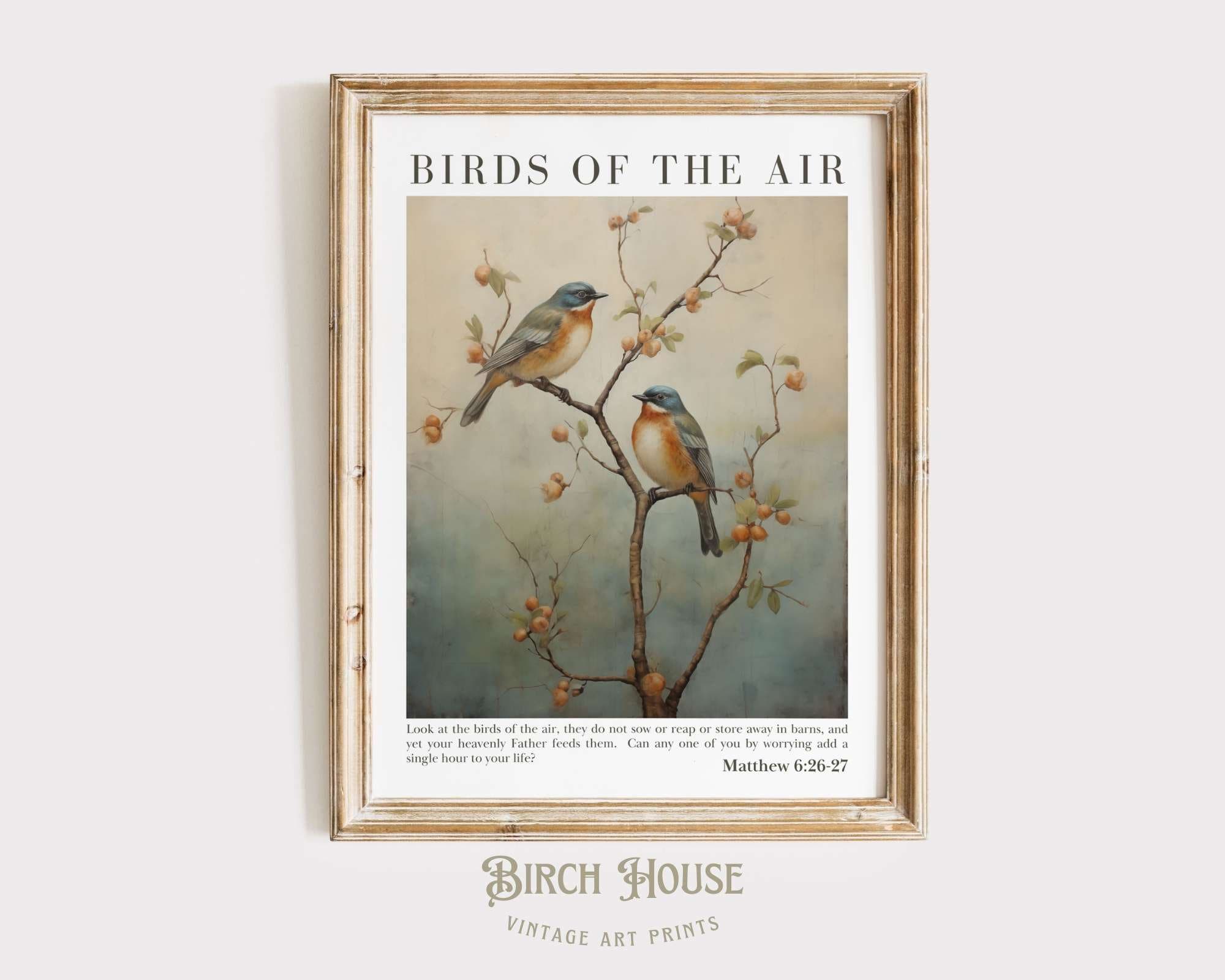 Christian Printable Wall Art Bible Verse Consider the Birds Scripture ...