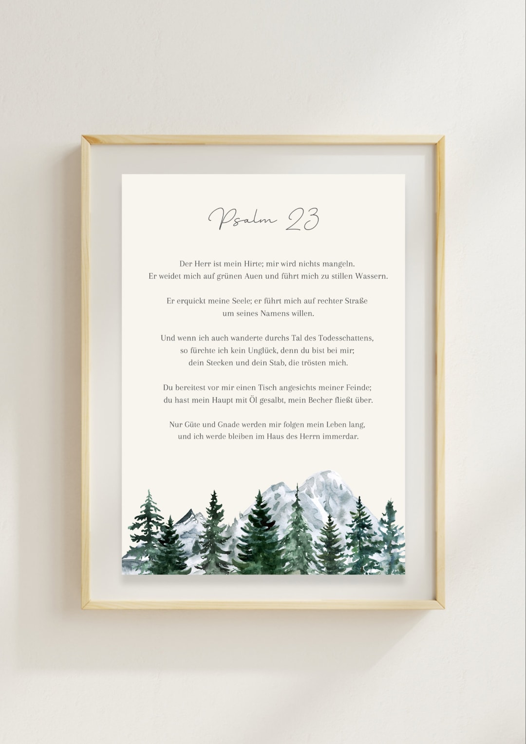 Christliches Poster Psalm 23 - Etsy.de