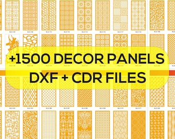 2000 DXF Patterns File & Catalog PDF | Cnc File | Panel Templates ...