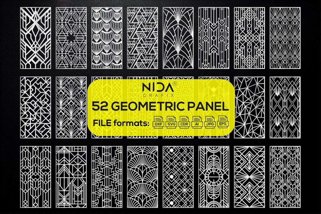 52 Geometric Panels Dxf, Svg, Cdr, Ai, Jpg, Eps, Geometric Pattern ...