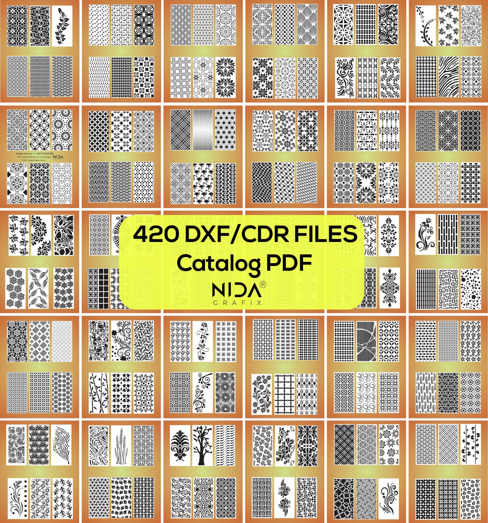 420 DXF/CDR Patterns File & Catalog PDF | Cnc File | Panel Templates ...