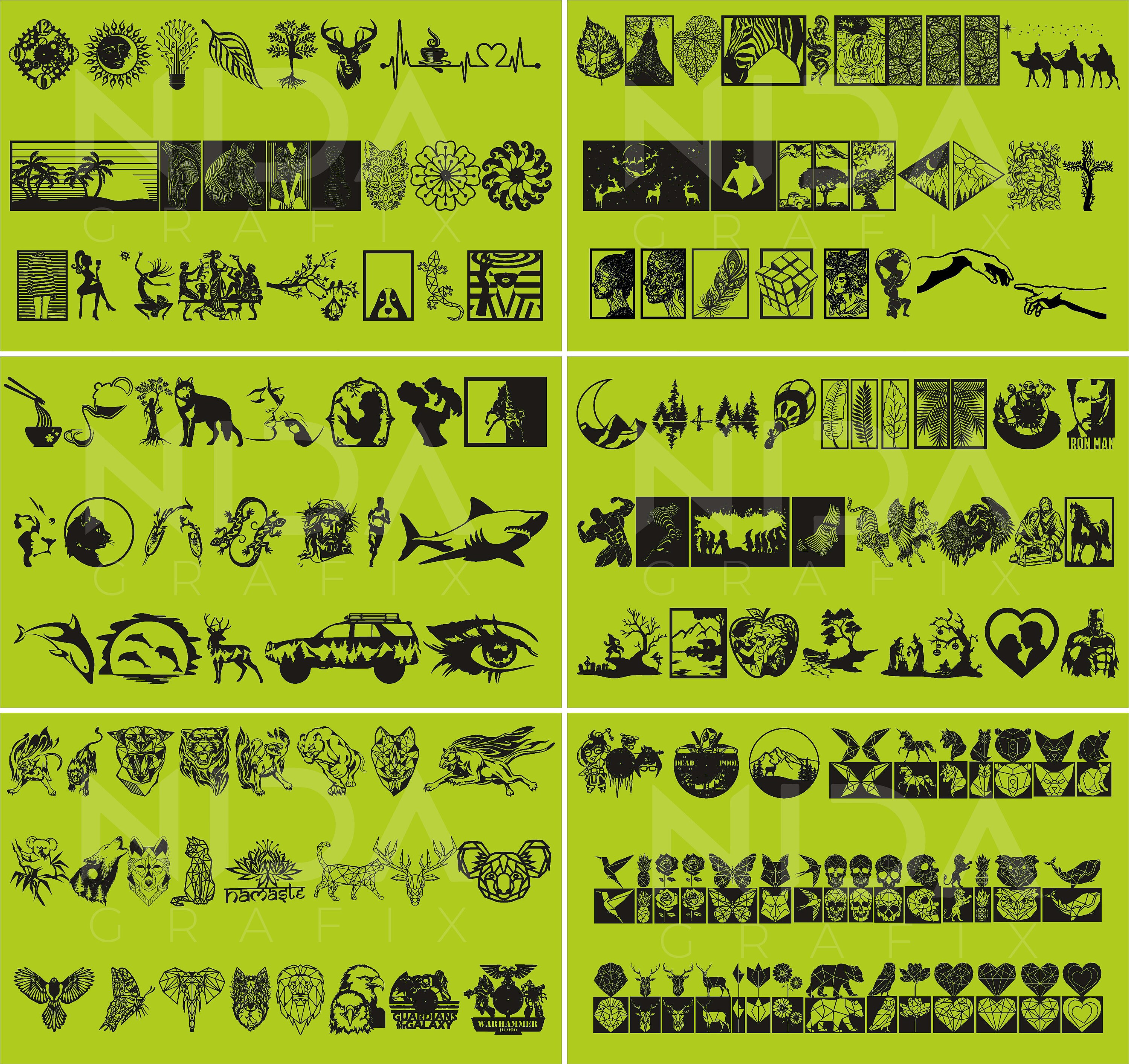 1000 Files Wall Art/ Decor, SVG/DXF: Cat Svg, Dog Svg, Jesus Svg, Car ...