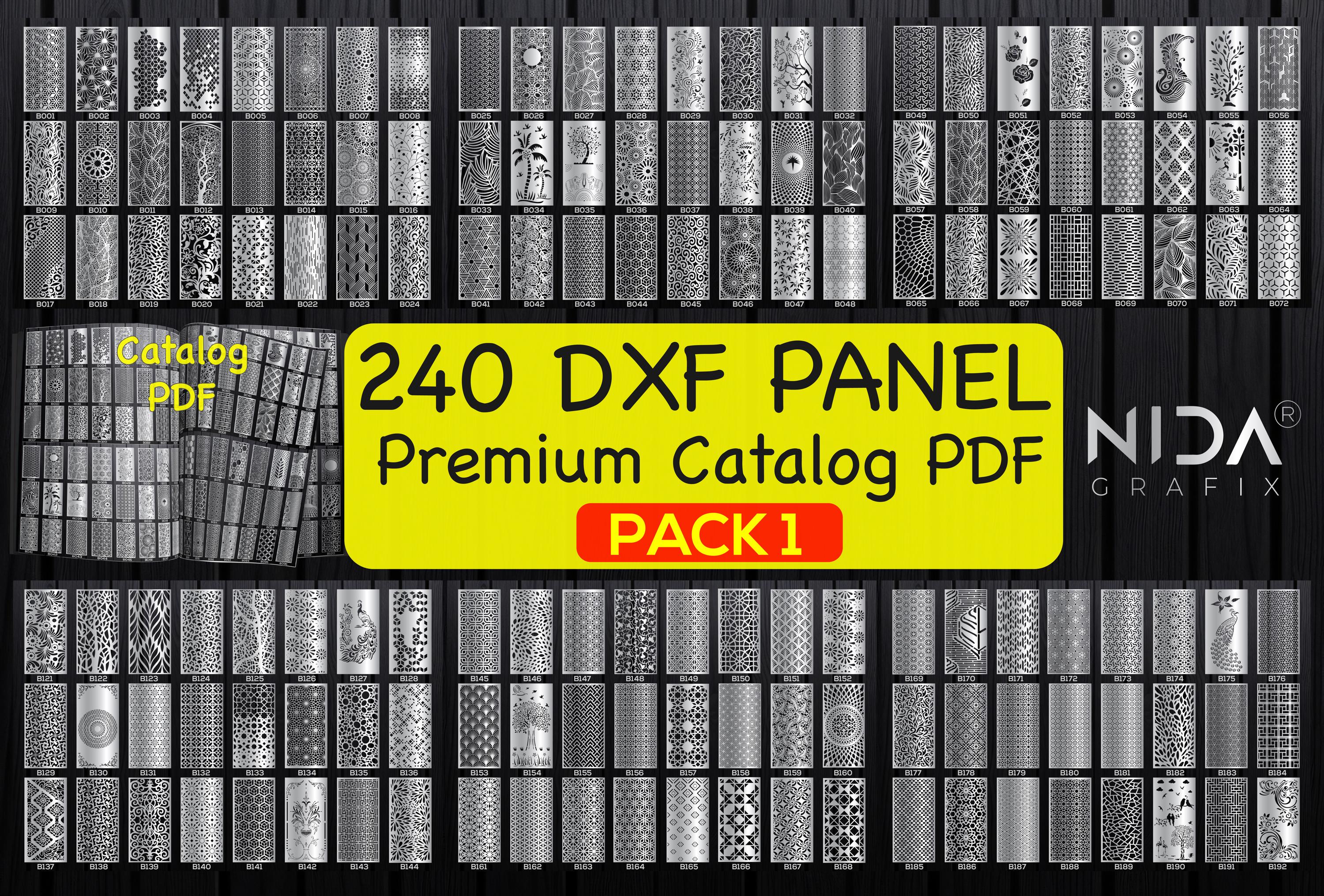 240 DXF Patterns File & Catalog PDF | Cnc File | Panel Templates ...