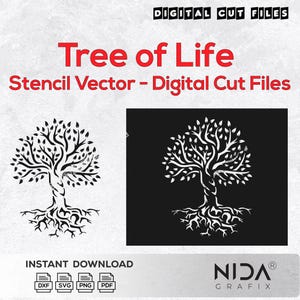Tree of Life Stencil Vector – Laser Cut Design (digital Download) - Etsy