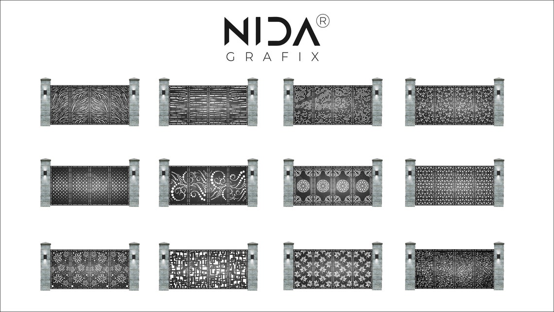 50 DXF Panels & Premium JPG, Cnc File, Geometric Pattern, Partitions ...
