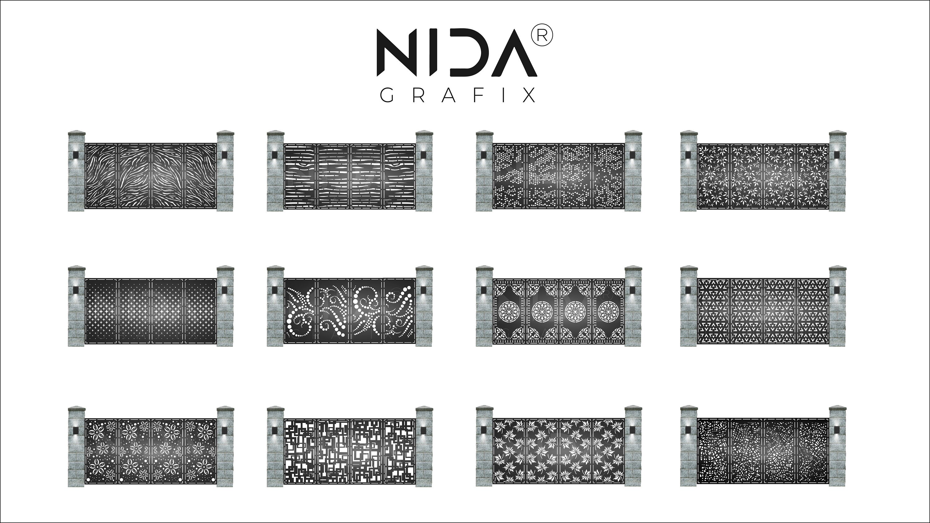 50 DXF Panels & Premium JPG, Cnc File, Geometric Pattern, Partitions ...