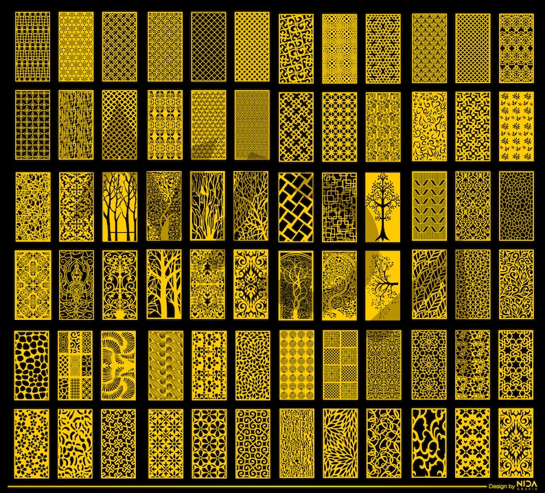 Panel Collection 240 Cnc Files Panel Dxf Svg,lightburn Art Library for ...