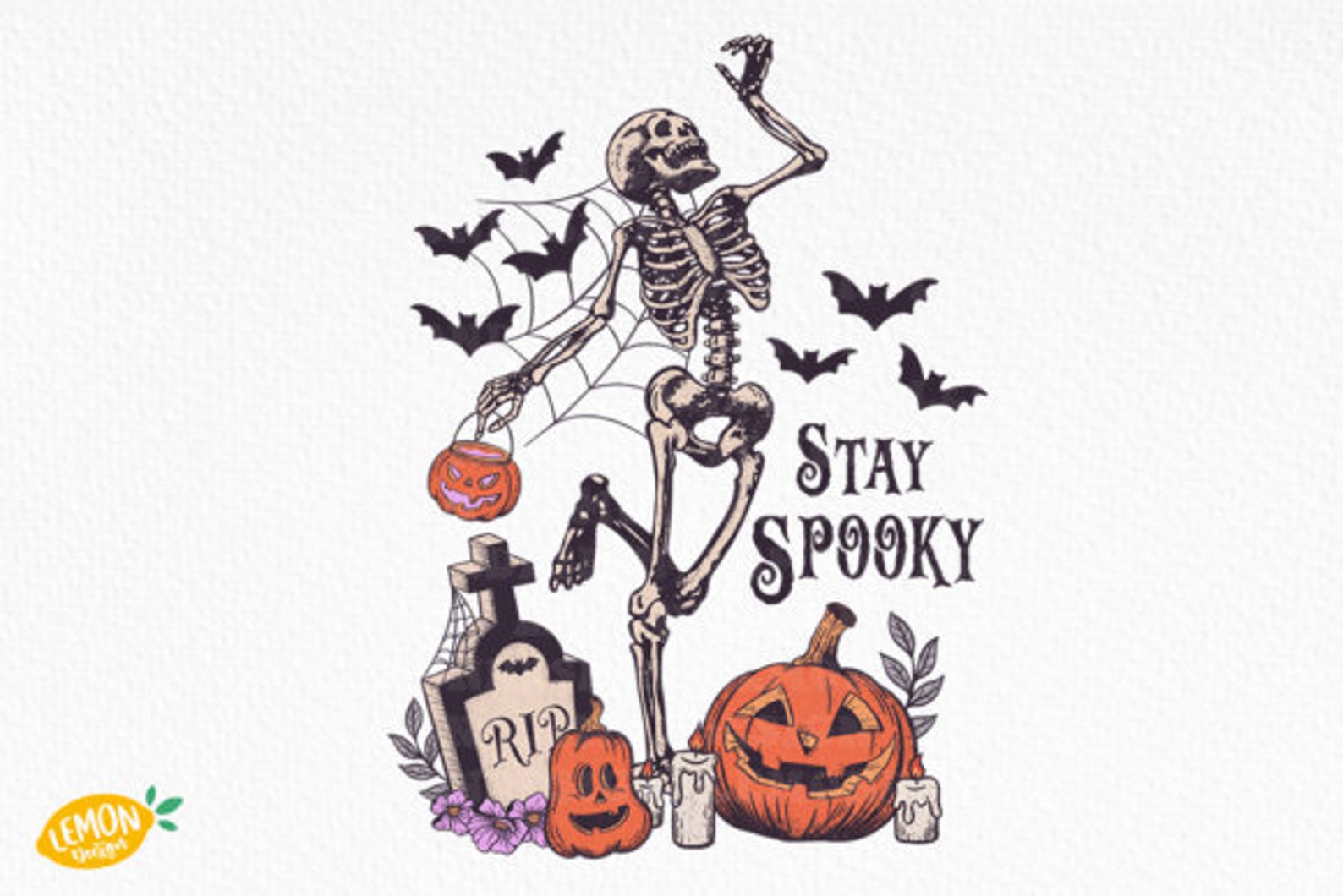 Skeleton Halloween Sublimation Bundle - Etsy