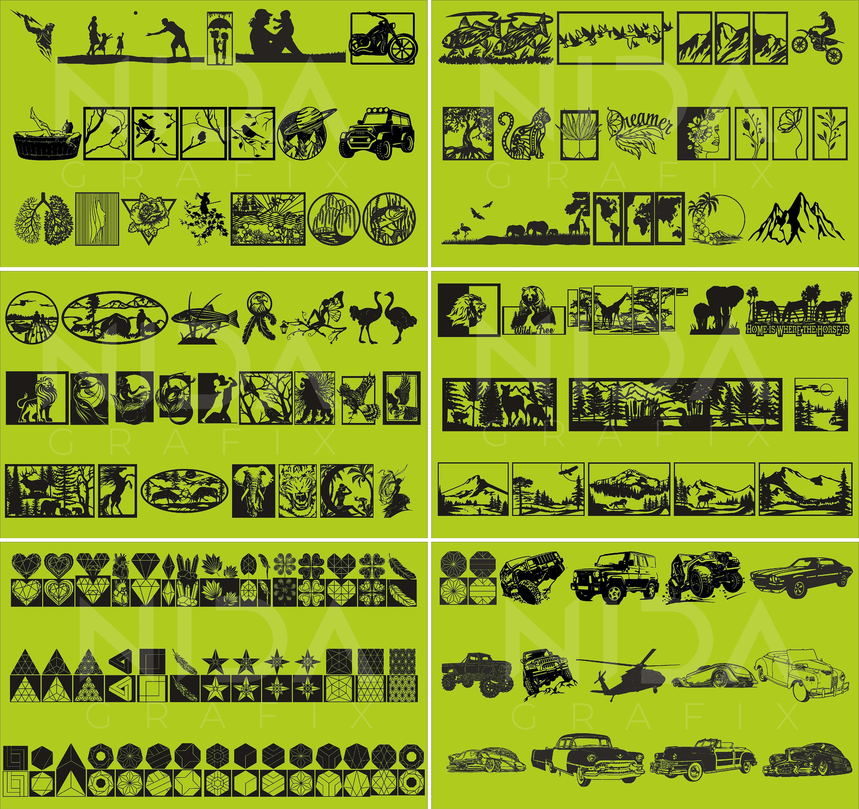 1000 Files Wall Art/ Decor, SVG/DXF: Cat Svg, Dog Svg, Jesus Svg, Car ...