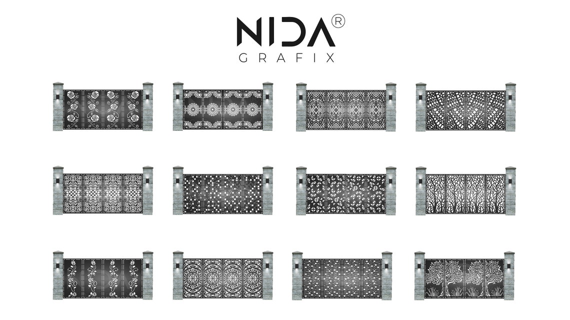 50 DXF Panels & Premium JPG, Cnc File, Geometric Pattern, Partitions ...