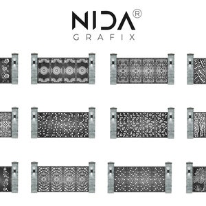 50 DXF Panels & Premium JPG, Cnc File, Geometric Pattern, Partitions ...