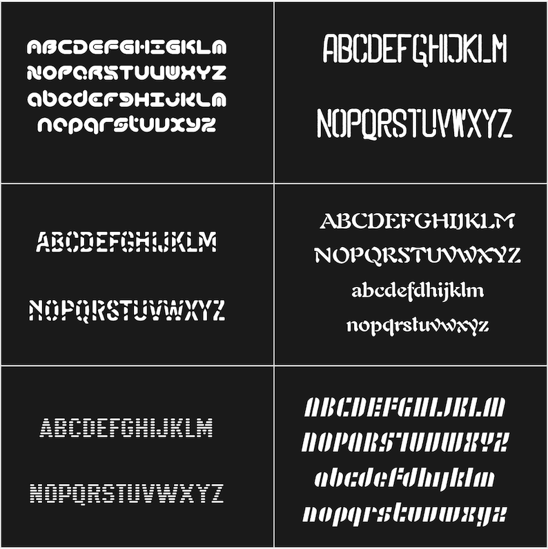 25 Stencil Font Dxf Cdr, Ai, Eps Stencil Alphabet, Army Font, Stencil ...