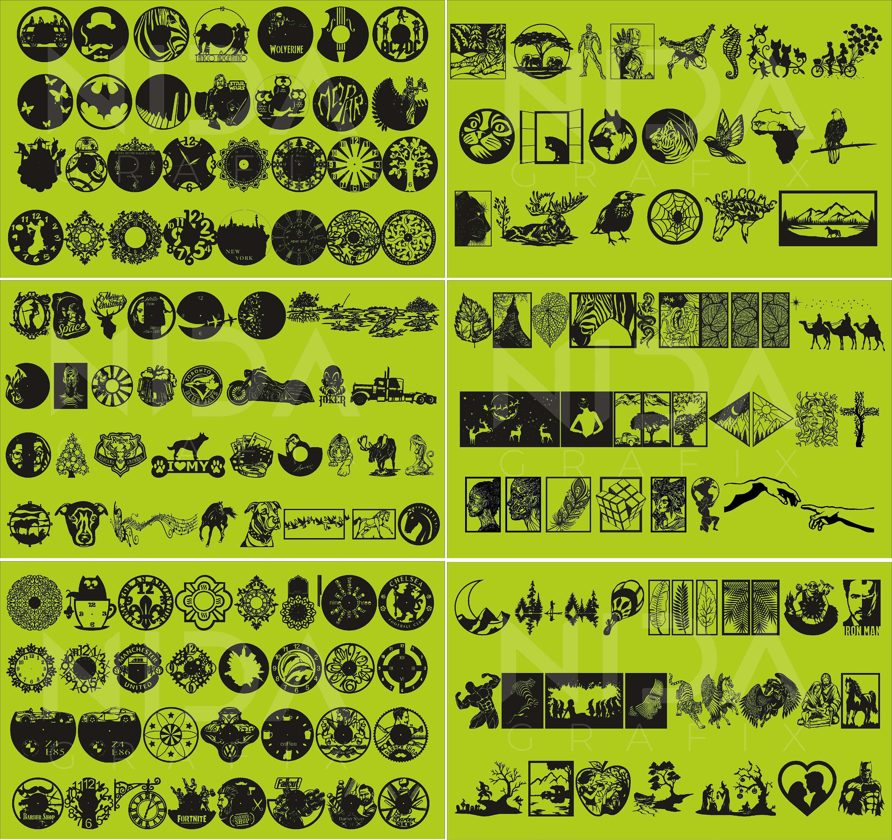 1000 Files Wall Art/ Decor, SVG/DXF: Cat Svg, Dog Svg, Jesus Svg, Car ...