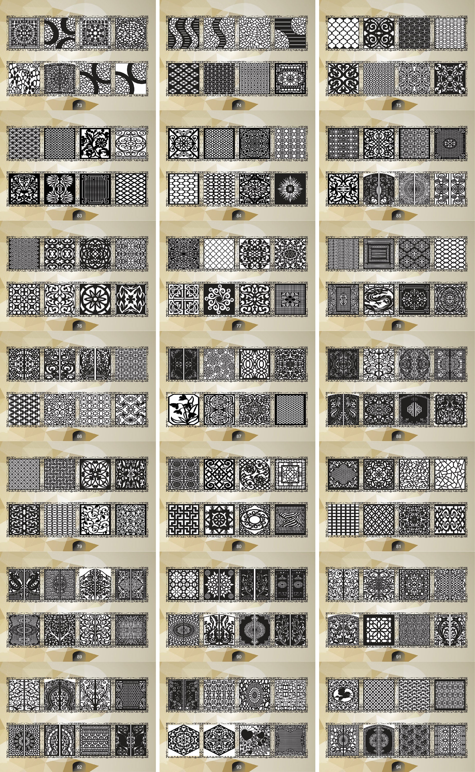 2000 DXF Patterns File & Catalog PDF | Cnc File | Panel Templates ...