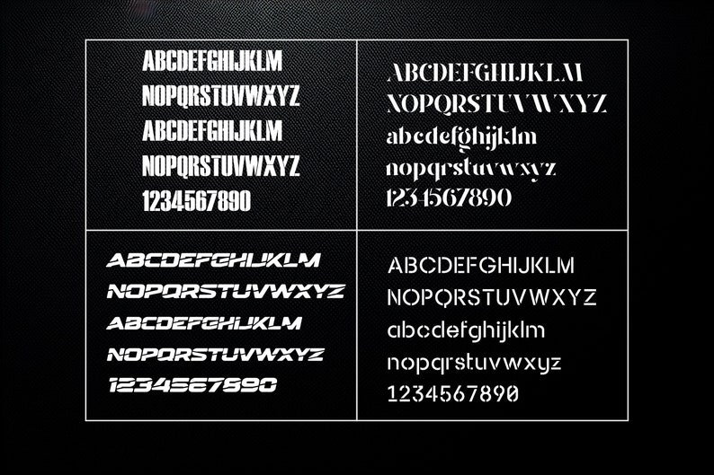 20 Stencil Font OTF (open Type) Format Developed by Microsoft and Adobe ...