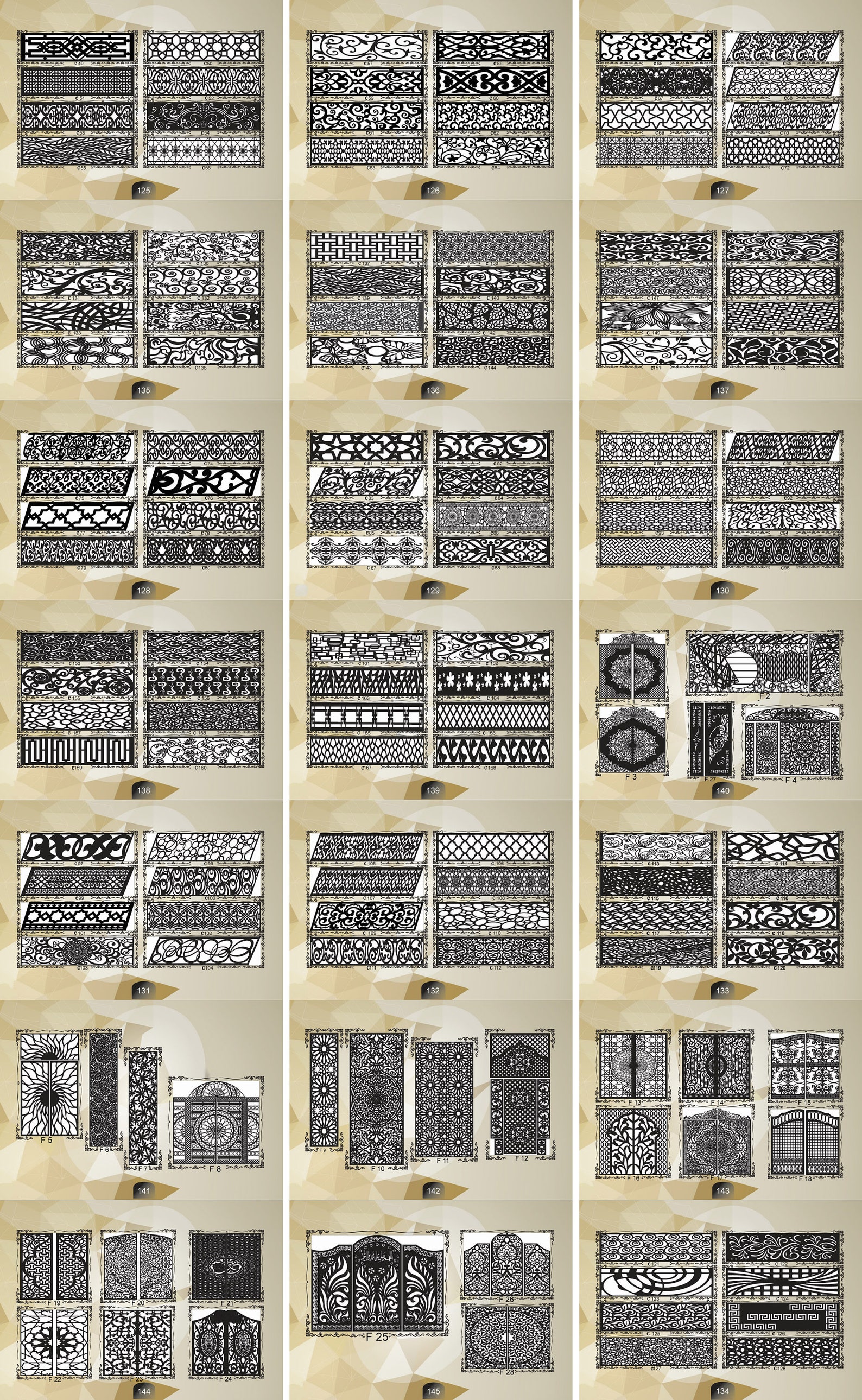 2000 DXF Patterns File & Catalog PDF | Cnc File | Panel Templates ...