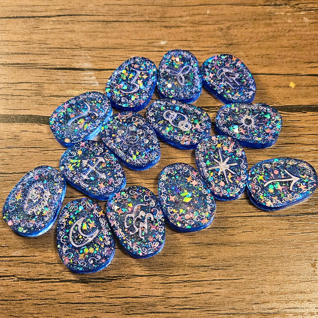 CUSTOM ORDER Handmade Resin Witch Runes - Etsy