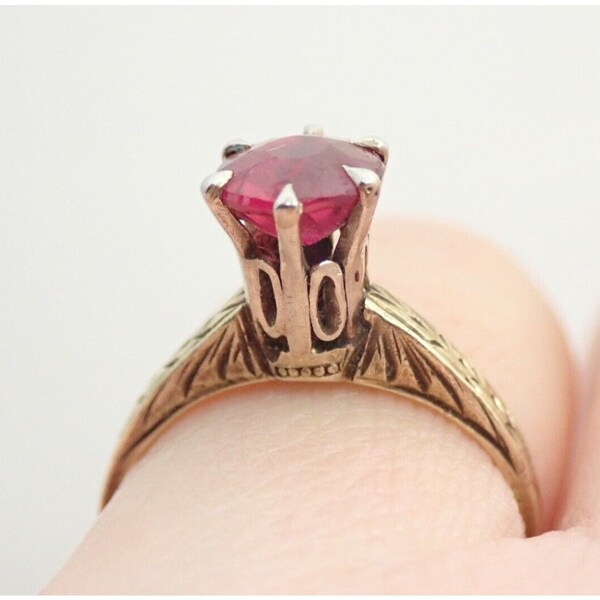 Ruby Filigree Ring - Etsy